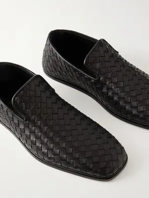 Bottega Veneta Palazzo Intrecciato Leather Loafers