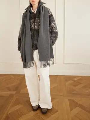 Brunello Cucinelli Fringed Cashmere Scarf