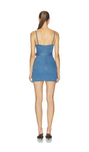 LOVERS AND FRIENDS Mabel Denim Mini Dress In Blue