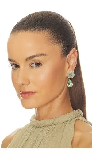 JENNIFER BEHR Juna Earrings In Sage