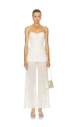 Amanda Uprichard Strapless Soho Tunic In Ivory