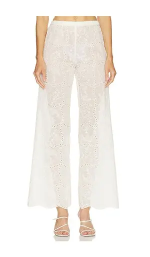 Amanda Uprichard Mariko Pants In Ivory - Eggshell