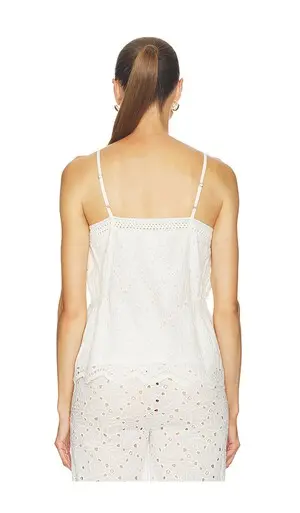 BOBI Side Smocked Lace Cami Top
