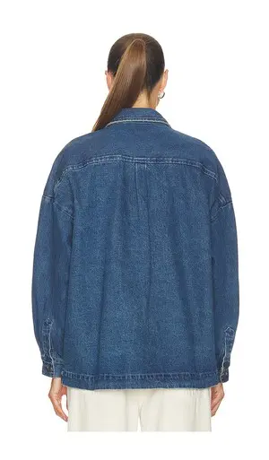 THE WOLF GANG Amana Denim Shirt In Blue