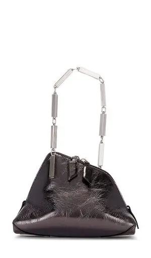 Attico La Scala Clutch In Grey - Dark Grey