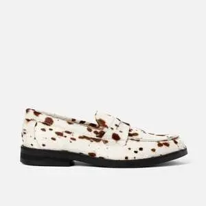 DUKE + DEXTER Wilde Cow Pony Penny Loafer - Brown
