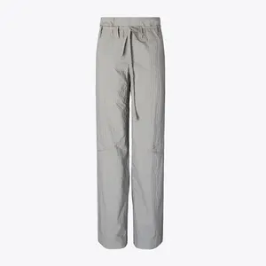 Tory Burch Wide-leg Cotton Pant - Gray