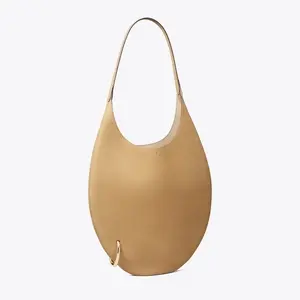 Tory Burch Pierced Nubuck Soft Bag - Stone