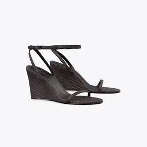 Tory Burch Tory Burch Gigi Raffia Wedge Cocoa