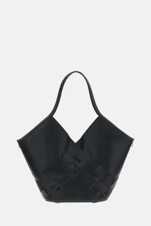 Hereu Coloma Woven Leather Tote - Black