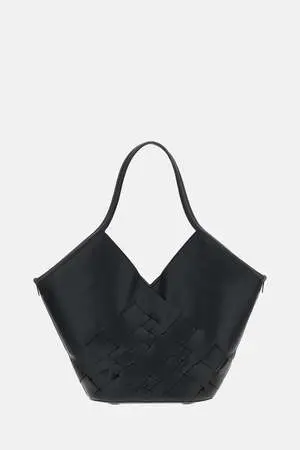 Hereu Coloma Woven Leather Tote - Black
