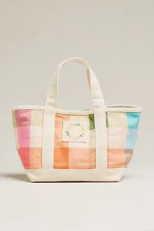 SUNSHINE TIENDA Mi Rabow Plaid Canvas Tote