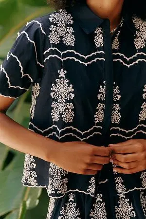 SNDYS. Clifton Embroidered Shirt Top