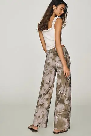 Maeve Colette High-rise Wide-leg Cropped Pants