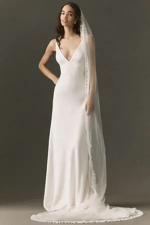 DAUGHTERS OF SIMONE Ava Pleated Cathedral Veil Jacket
