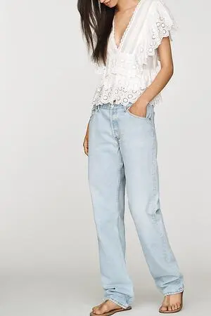 ALIGRACE 90s Origal Low-rise Straight-leg Jeans