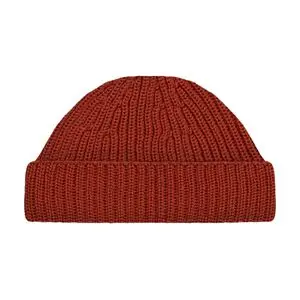 PAUL JAMES KNITWEAR Heavyweight Extra Fine Merino Fisherman Beanie - Red
