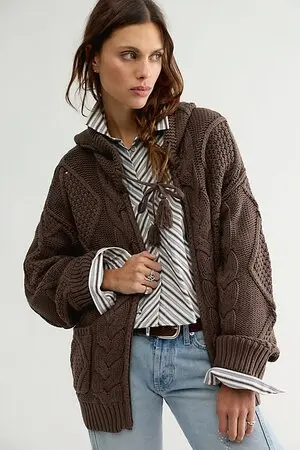 FOUND Zip-up Hoodie - Brown