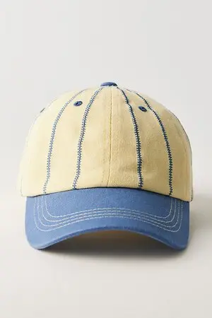 Free People Baseline Baseball Cap - Yellow Combo