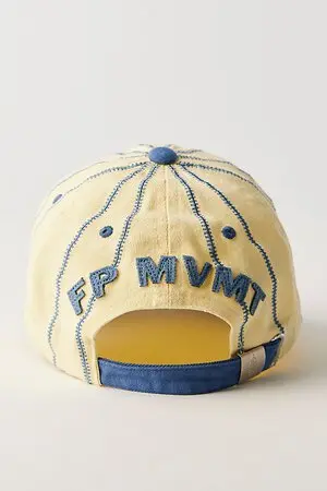 Free People Baseline Baseball Cap - Yellow Combo