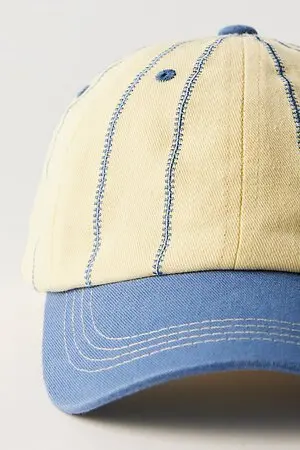 Free People Baseline Baseball Cap - Yellow Combo