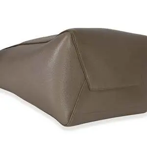 Celine Taupe Soft Grained Calfskin Sangle Bucket Bag - Gray