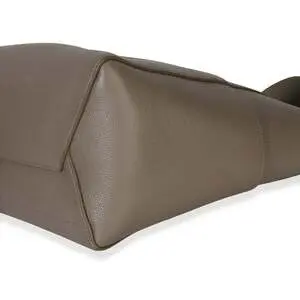 Celine Taupe Soft Grained Calfskin Sangle Bucket Bag - Gray