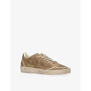 GOLDEN GOOSE Ballstar Suede Trainers - Tan Comb