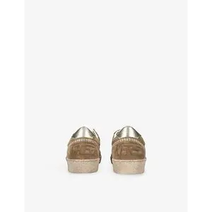 GOLDEN GOOSE Ballstar Suede Trainers - Tan Comb