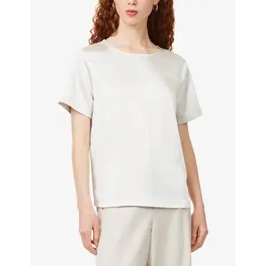 Max Mara Round Neck Satin Top