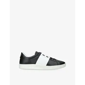 Valentino Garavani Open Royco Leather Trainers - Blk/white