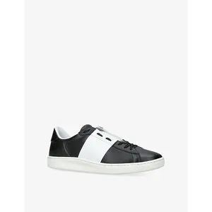 Valentino Garavani Open Royco Leather Trainers - Blk/white