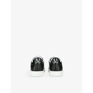 Valentino Garavani Open Royco Leather Trainers - Blk/white