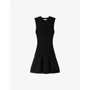 Sandro Sleeveless Ruffled Hem Mini Dress