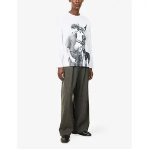 Simone Rocha Wide-leg Wool-blend Check Trousers