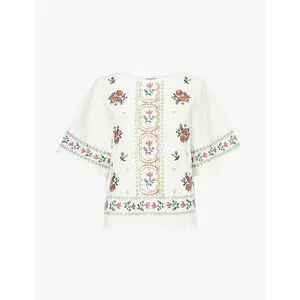 Max Mara Embroidered Cotton T-shirt