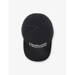 UNTIL FURTHER NOTICE Embroidered Cotton Cap - Black