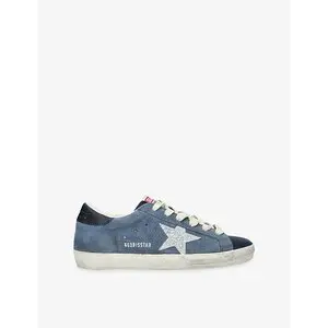 GOLDEN GOOSE Super-star Suede Low-top Trainers - Denim