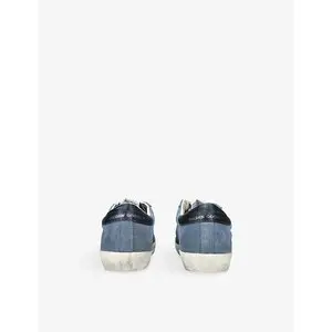GOLDEN GOOSE Super-star Suede Low-top Trainers - Denim