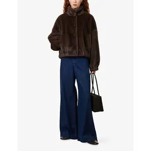 Max Mara Faux Fur High Neck Jacket