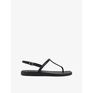 CROCS Miami Rubber Thong Sandals With Adjustable Buckle - Black