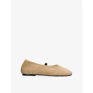 Dear Frances Ballerina Leather Flats - Camel