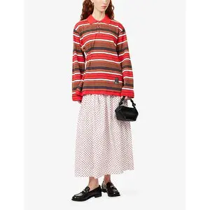 DAMSON MADDER Rugby Sweatshirt With Stripe Print And Multi-way Wear