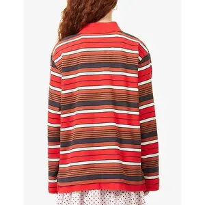 DAMSON MADDER Rugby Sweatshirt With Stripe Print And Multi-way Wear
