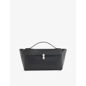 Savette Symmetry Trapeze Leather Top-handle Bag - Black