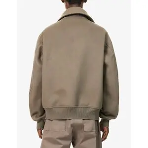 Rick Owens High-neck Wool Bomber Jacket - Dust