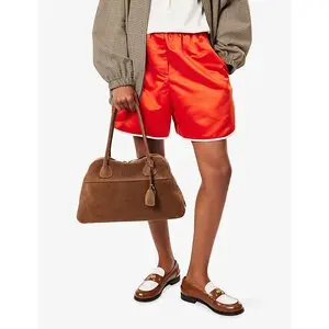 Miu Miu Vivant Suede Shoulder Bag - Cacao