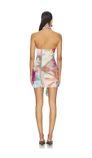 AFRM Brylee Halterneck Dress With Integrated Scarf