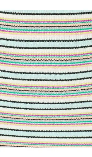 AFRM Ribbed Halterneck Mini Dress With Stripes
