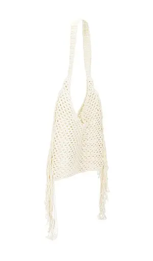 LOVERS AND FRIENDS Crochet Shoulder Bag With Fringe
